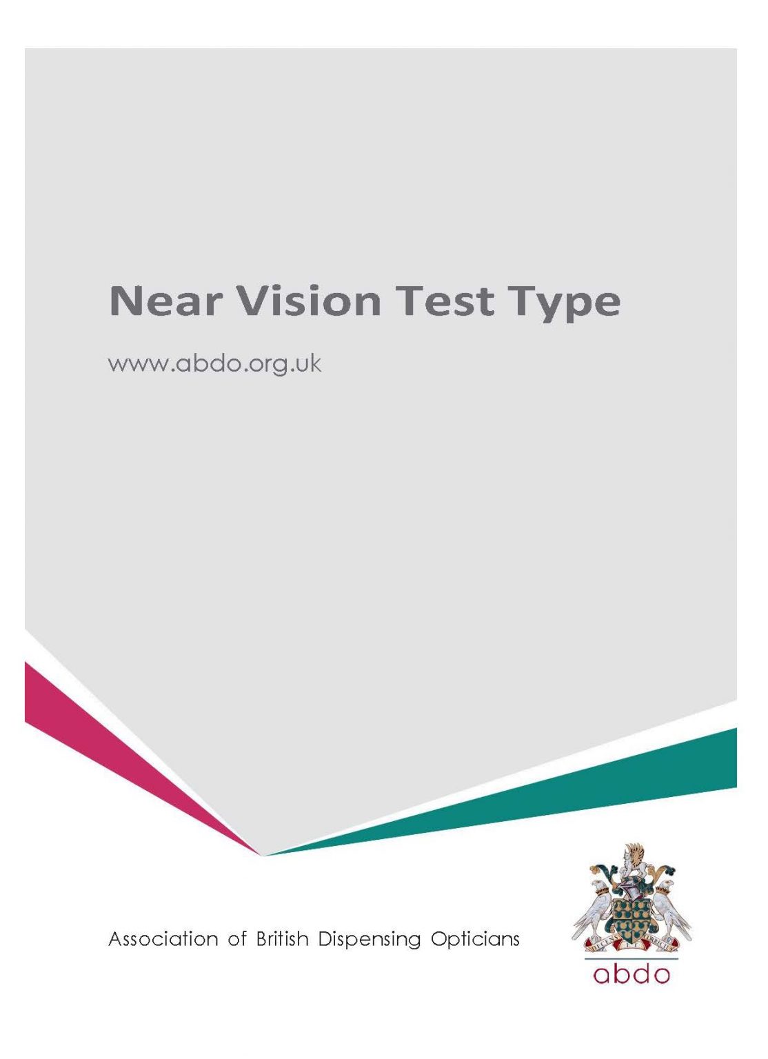 ABDO Near Vision Test Cards x 5 – ABDO College