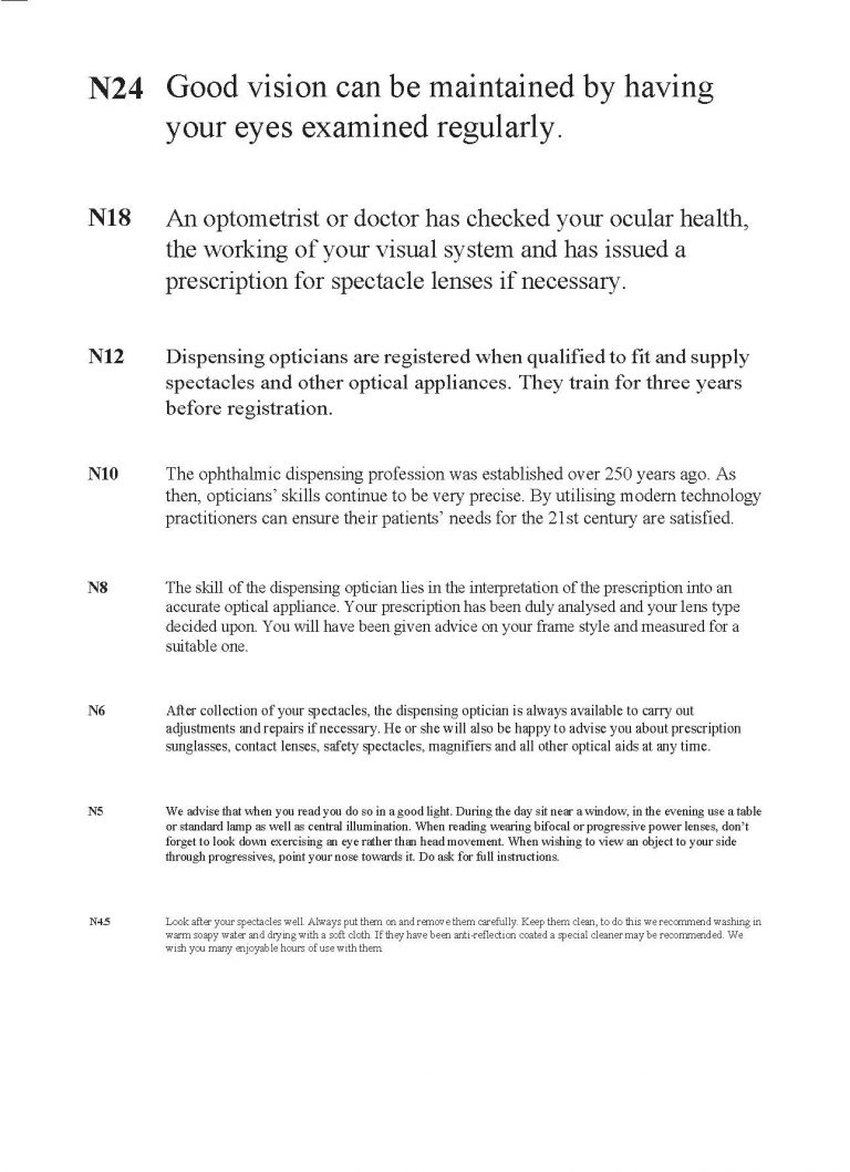 ABDO Near Vision Test Cards x 5 – ABDO College